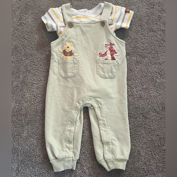 Disney | Bottoms | Disney Light Green Winnie The Pooh Overalls | Poshmark